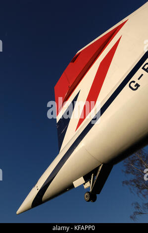 Concorde tail fin at the British Airways Explore and Discover Day ...