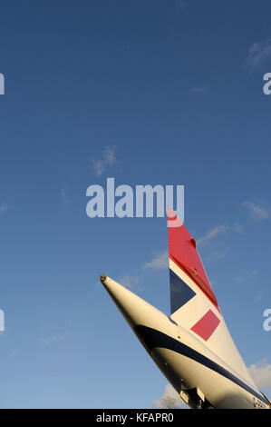 BAC BAE Aerospatiale Concorde supersonic jet airliner in the air on ...