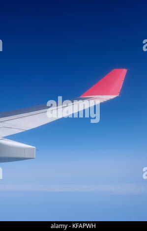 Airbus A330 trailing-edge of wing and winglet enroute LGW-MSP on flight ...