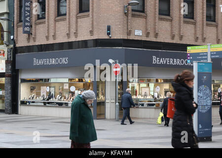 Beaverbrooks Jewellers Shop at the junction of Donegall Place and ...
