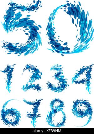 Water Number 5 Stock Vector Image & Art - Alamy