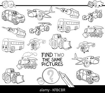 Bus black and white. Coloring book or Coloring page for kids. Nature ...