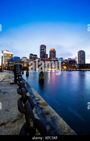 Financial District from harborwalk, Boston, Massachusetts, USA Stock ...
