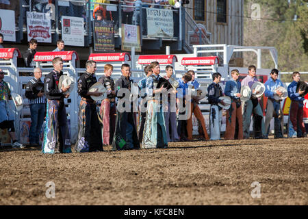 USA, Oregon, Sisters, Sisters Rodeo, during the opening ceremony for ...