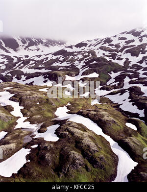 USA Alaska Chugach State Park Skier on moguls at Alpenglow Ski Area ...