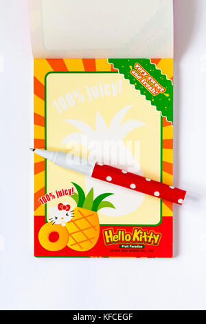 Hello Kitty Fruit Paradise scratch n sniff pineapple scent notepad ...