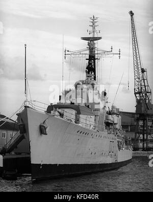 HMS Cavalier Royal Navy C-class destroyer warship at maritime heritage ...