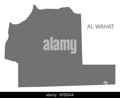 Al Wahat District (Districts of Libya, State of Libya, Cyrenaica) map ...