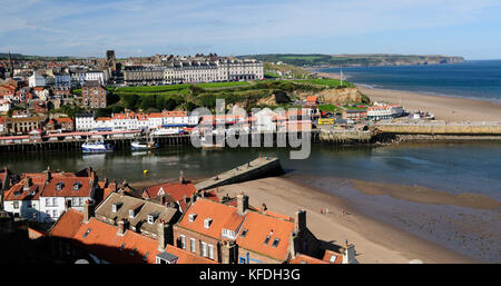 Rooftop view across Whitby harbour Stock Photo - Alamy