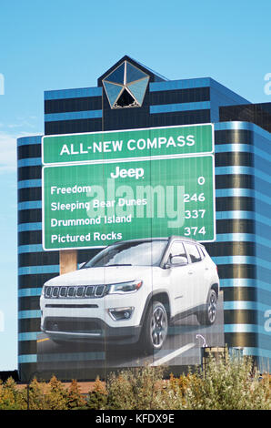 Chrysler World Headquarters Auburn Hills Michigan USA Stock Photo - Alamy