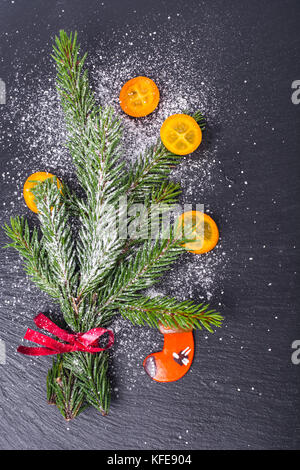 Christmas abstraction on black stone Stock Photo - Alamy