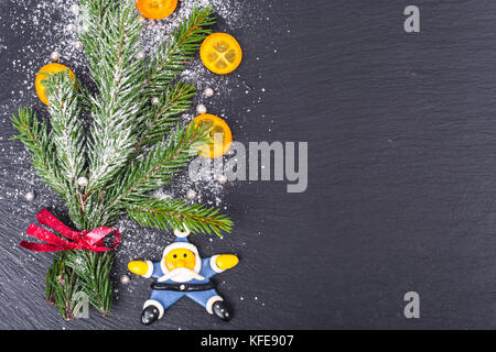 Christmas abstraction on black stone Stock Photo - Alamy