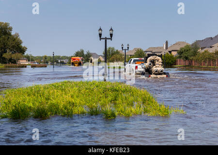 Mobile flood pumps are brought to the Riverstone neighborhood for ...