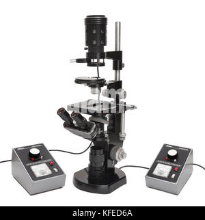 Vintage Nikon compound microscope S with phase contrast condenser Stock ...