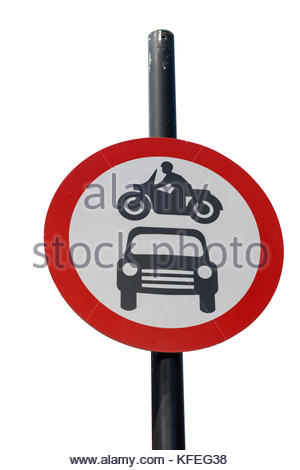 uk road sign no overtaking prohibited passing Stock Photo - Alamy