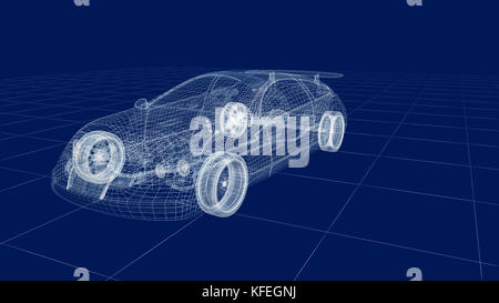 Car design, wire model. My own design Stock Photo - Alamy