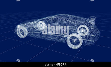Car design, wire model. My own design Stock Photo - Alamy