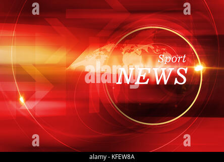 Graphical sport news background, Design with News Text and Lens Flare ...