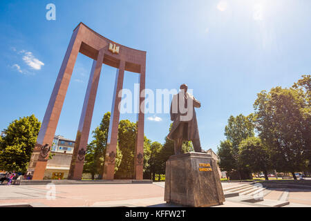 The Stepan Bandery (Stepana Bandera) Monument, Lviv, Ukraine Stock ...