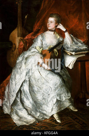 Portrait of Ann Ford (later Mrs. Philip Thicknesse) 1760 by Thomas ...