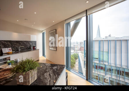 Aerial view of the Neo Bankside apartment building from Switch House ...