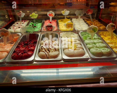 Gelato, ice cream, window display, shop in Venice, Italy Stock Photo ...