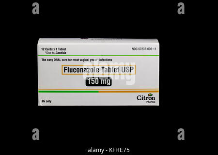 Photograph of prescription medication, Fluconazole Tablet USP treating ...