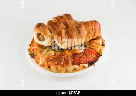 Thick fresh pizza with lots of stuffing Stock Photo - Alamy