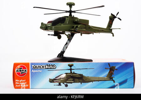 Airfix QuickBuild Apache model helicopter Stock Photo - Alamy