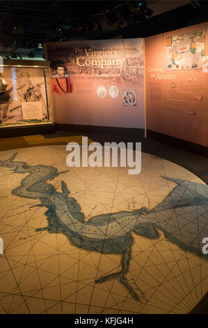 JAMESTOWN, Virginia — Museum exhibit at Jamestown Settlement ...
