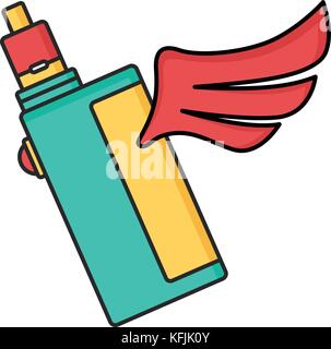 angel wing vaporizer electric cigarette - vape life vector Stock Vector Image & Art - Alamy
