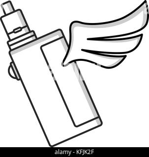 angel wing vaporizer electric cigarette - vape life vector Stock Vector Image & Art - Alamy
