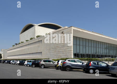 Rear and side view of the Palazzo dei Congressi, the congress palace in ...