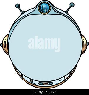 Astronaut helmet, cosmonaut space suit front and side view isolated on ...