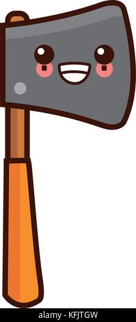 Axe tool symbol kawaii cute cartoon Stock Vector Image & Art - Alamy
