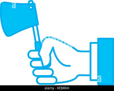 Hand holding axe Stock Vector Image & Art - Alamy