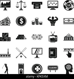 Big bet icons set, simple style Stock Vector Image & Art - Alamy