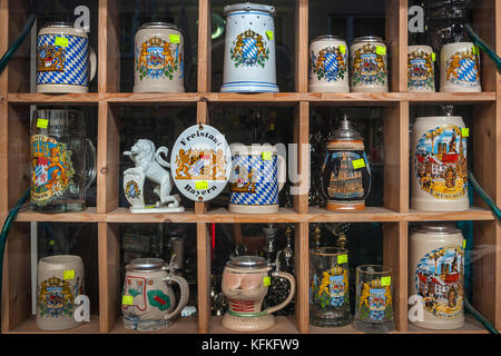 Germany, Bavaria, Munich, Souvenir Beer Steins Stock Photo - Alamy