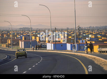 Delft Cape Town South Africa An african lady stands outside her home ...
