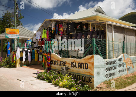 Seychelles souvenir shop. Praslin Island, Seychelles Stock Photo - Alamy