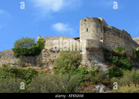 Medieval Mornas Fortress, Château or Castle (c11th-c14th) dominating ...