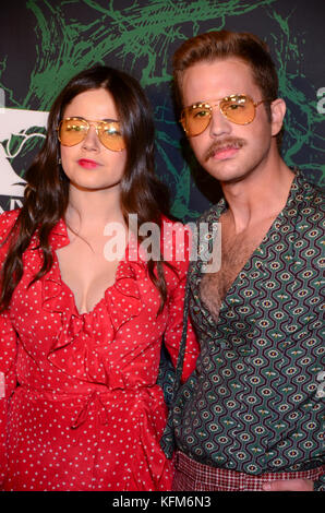 Molly Gordon and Ben Platt attend the Bette Midler's 2017 Hulaween ...