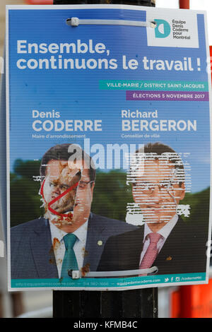 Quebec,Canada. Montreal municipal elections posters Stock Photo - Alamy