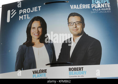 Quebec,Canada. Campaign poster for Equipe Denis Coderre municipal ...