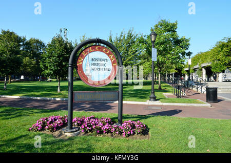 USA, Massachusetts, Boston, Welcome to Boston sign Stock Photo - Alamy