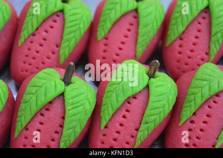 Indian sweets strawberry barfi Stock Photo - Alamy