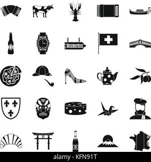 Reconnaissance icons set, simple style Stock Vector Image & Art - Alamy