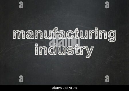 Industry concept: Manufacturing Industry on chalkboard background Stock ...
