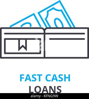 Business loans icon, linear isolated illustration, thin line vector ...