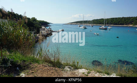 amazing natural town palmizana on hvar in croatia Stock Photo - Alamy